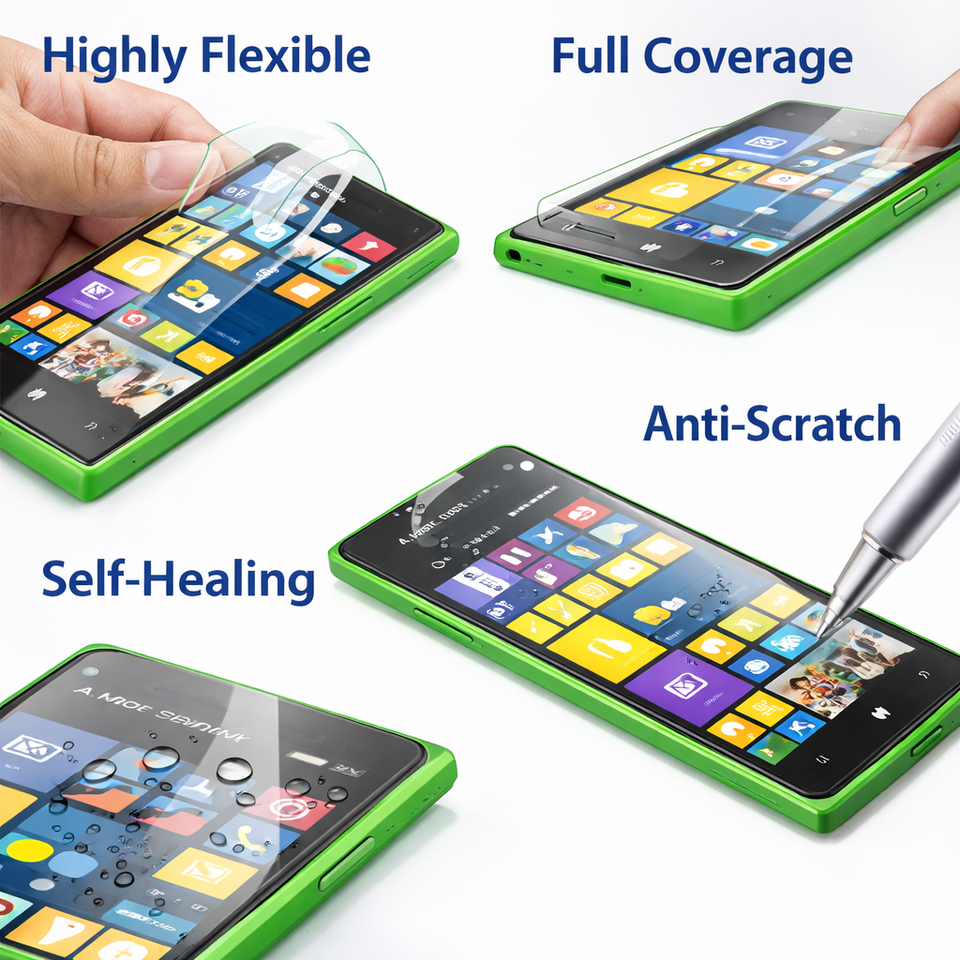 Pack of 2 Hydrogel Screen Protector for Microsoft Lumia 532 Clear ...