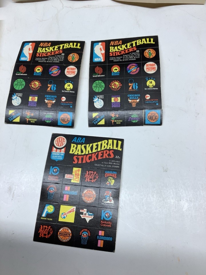 Vintage 1968 Topps NBA Basketball Poster 8x10 Stickers Too | eBay