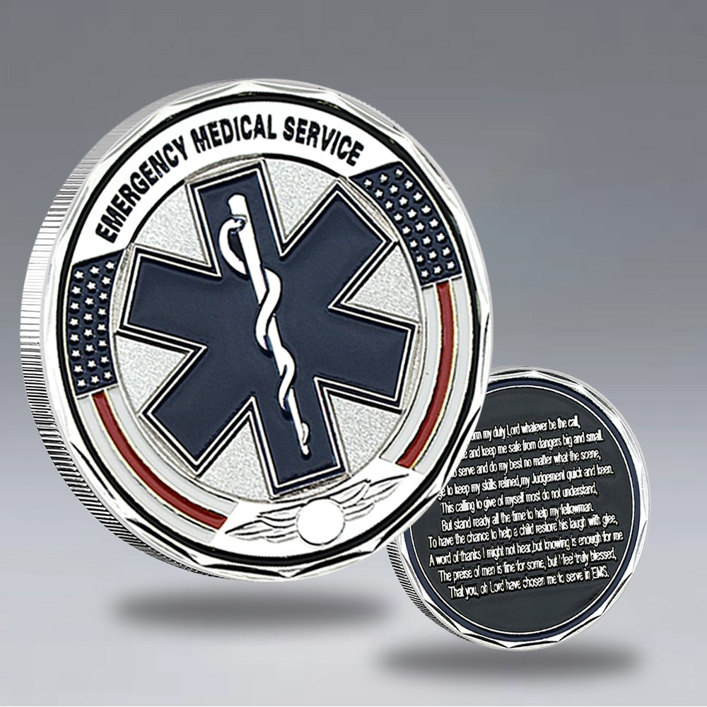 Paramedic Star of Life Coin – 40mm EMS Commemorative Challenge Medal | eBay