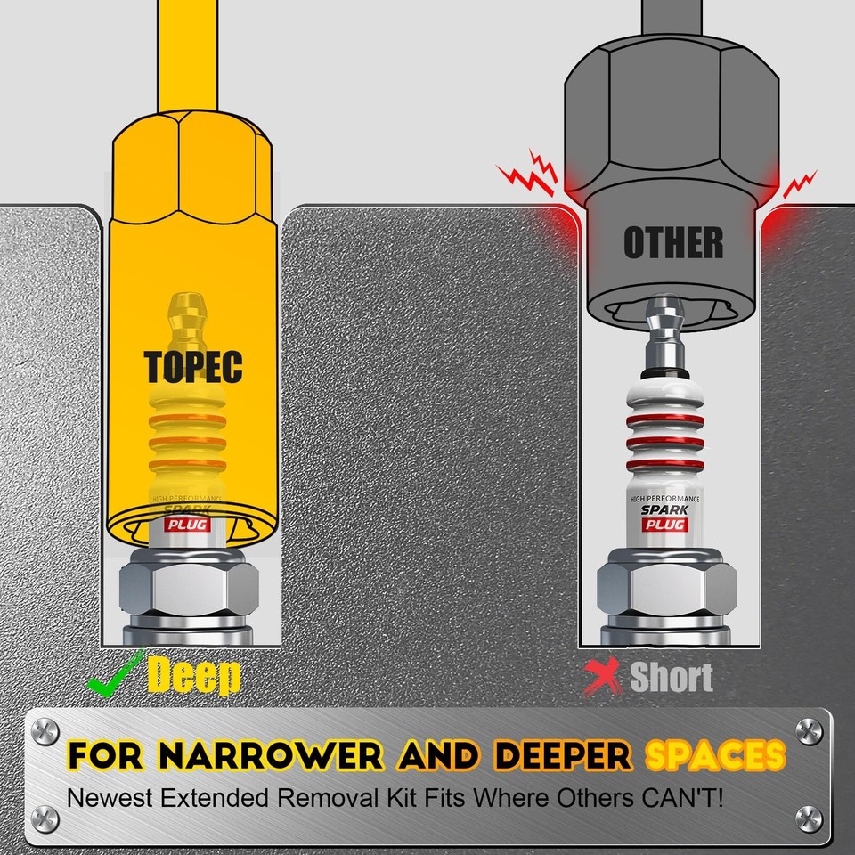 10-Piece Spiral Type Deep Bolt Extractor Set For Removing Damaged ...