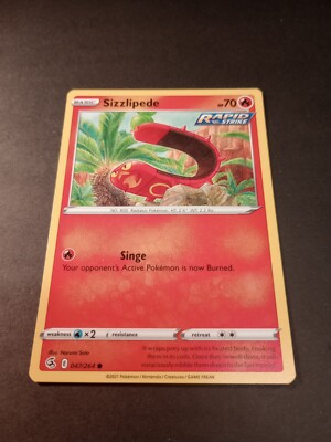 Pokemon Fusion Strike Sizzlipede Common Card 047/264 NM | eBay
