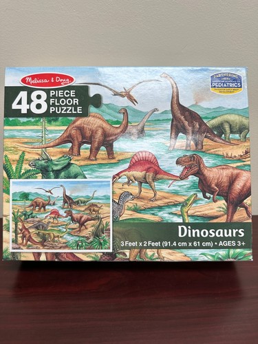 Melissa & Doug 48 Piece Floor Puzzle Dinosaurs -Complete | eBay