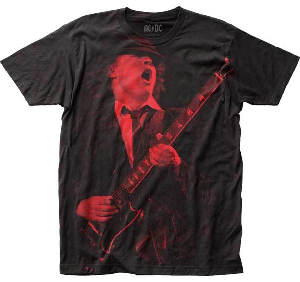 AC/DC Subway Angus Young Big Print Hard Blues Rock Metal Music Tee ...