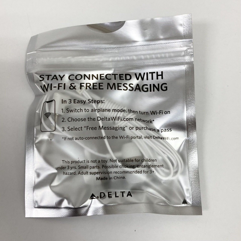 10 Pair New Delta Airlines Studio 3.5mm Wired Earbuds In-Ear Headphones ...