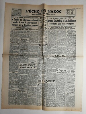 N249 La A World Journal L'Echo from Morocco 16 May 1944 Committee ...