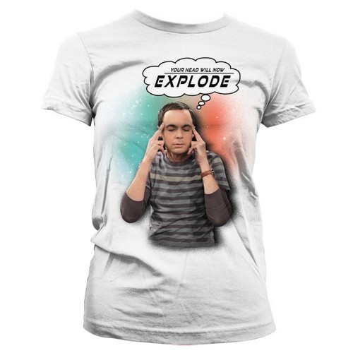 T-Shirt Femme Big Bang Theory Tête Explosée Officiellement Licencié | eBay