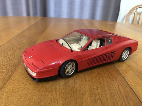 BURAGO RED FERRARI TESTAROSA 1984 1/18 DIECAST MADE IN ITALY | eBay