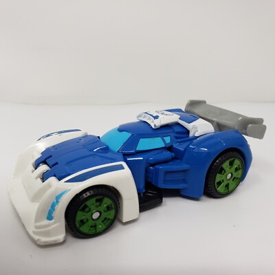Transformers Rescue Bots Figure Blue & White Race Car | eBay
