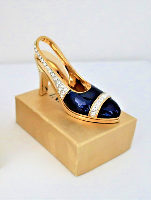 RUCINNI - LADIES MINI HIGH HEEL SHOE - Swarovski Crystals - GOLD BLACK ...