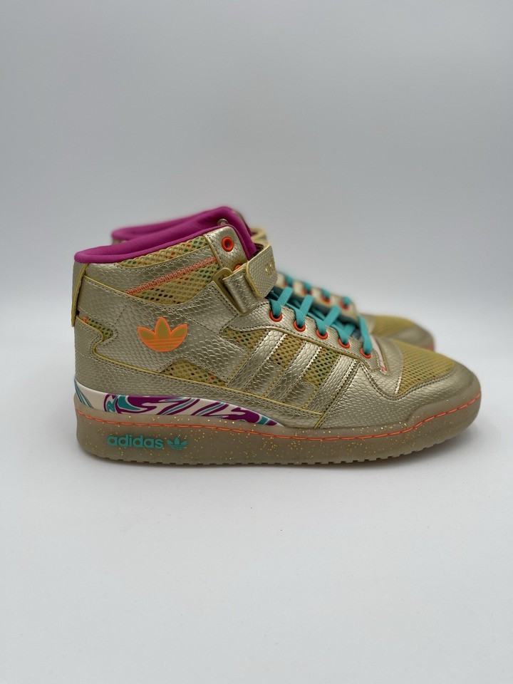 Adidas Originals Forum Mid Mens Casual Sneaker Shoes Gold ID8615 NEW | eBay