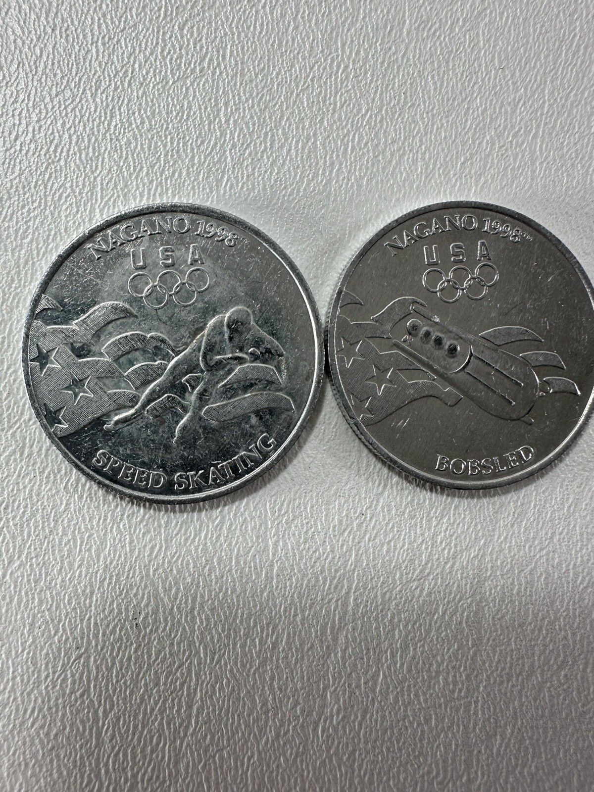 2 General Mills Nagano 1998 Winter Olympics Commemorative Coin USA ...
