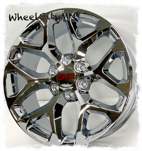 20 x9" Snowflake chrome OE replica wheels 2022 GMC Sierra Yukon Denali ...