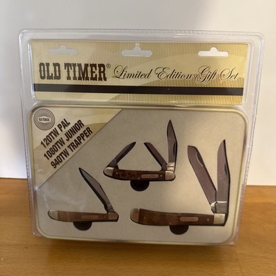 Schrade/ Old Timer 3 Knife Limited Edition Tin Gift Set, Never Opened ...