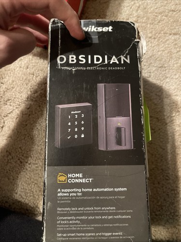 Kwikset Smart Electronic Deadbolt Lock Obsidian Touchscreen 954-OBN ...