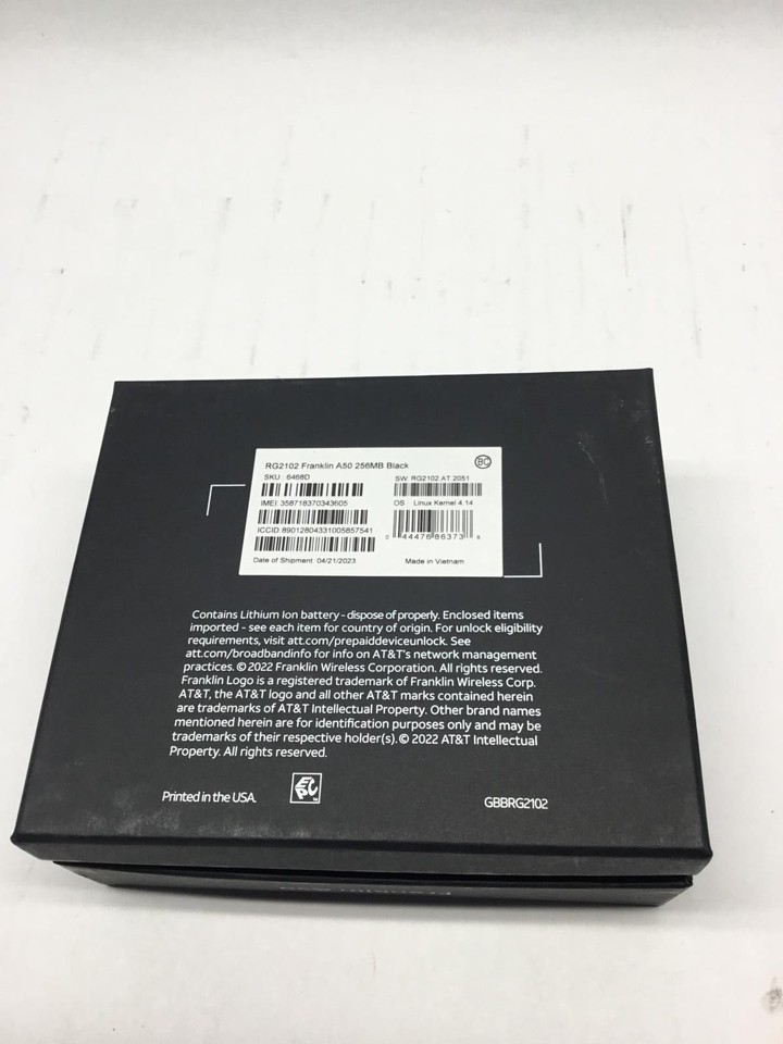 AT&T Mobile Hotspot MIFi Franklin Wireless A50 - RG2102 / VGC | eBay
