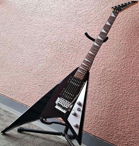 Grover Jackson Randy Rhoads Flying V Metallic Black Electric Guitar ...