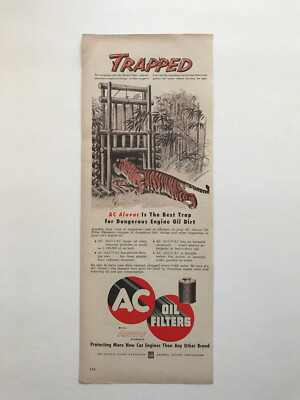 1953 AC Oil Filters AC Aluvac Vintage Print Ad | eBay
