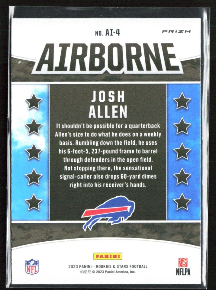 Josh Allen 2023 Panini Rookies & Stars Airborne Silver Prizm #AI-4 ...