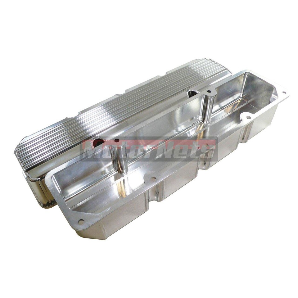 Jeep AMC Polish Fabricated Aluminum Finned Valve Covers 304 360 390 401 ...