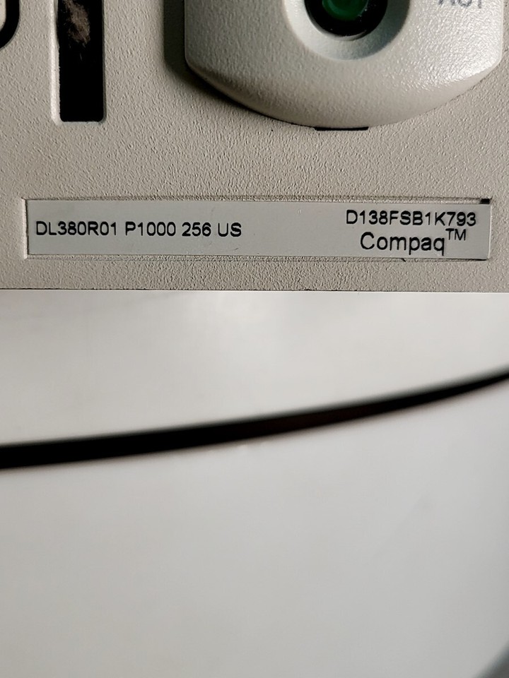 COMPAQ Proliant DL380 DL380R01 Server 2*INTEL PENTIUM III 4GB SEE NOTES ...