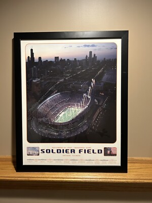 Framed Vintage Poster Of Soldier Field | eBay