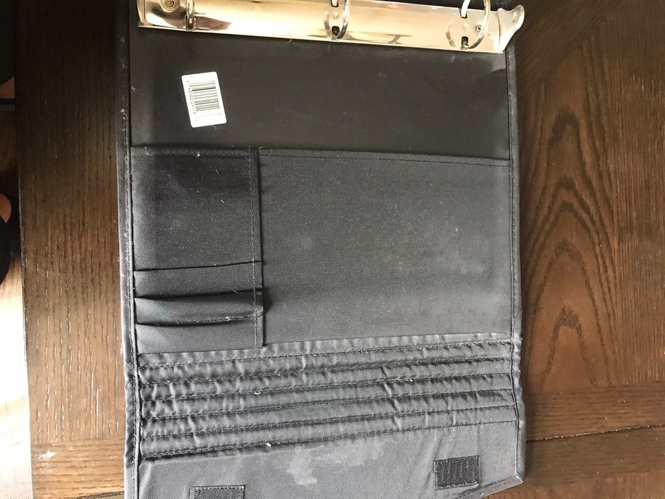 Vintage Nike Zipper 3 ring Binder Mead Black school organizer notebook ...