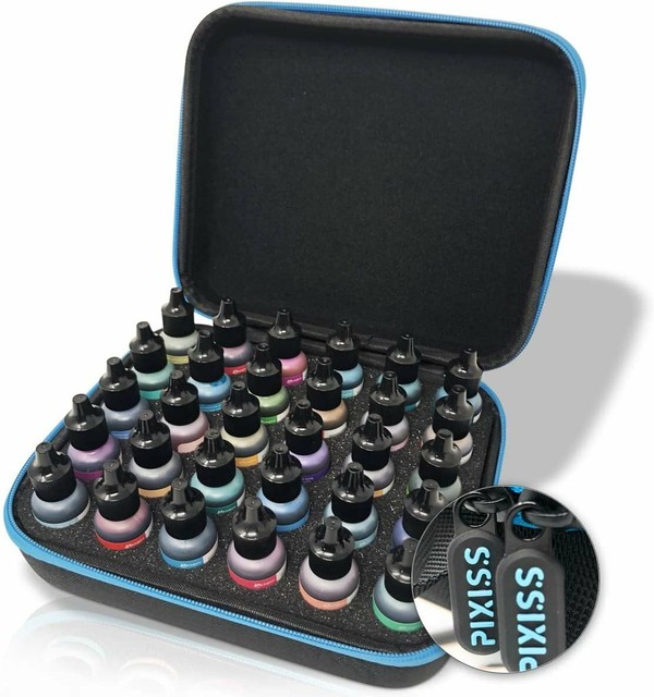Pixiss Alcohol Ink Storage Carrying Case Organizer Stores 30x 0.5 Ounce ...