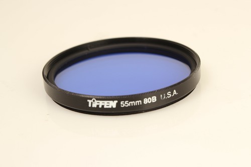 Tiffen 55mm 80B Filter - Blue Color Correction Lens Filter Made in USA ...