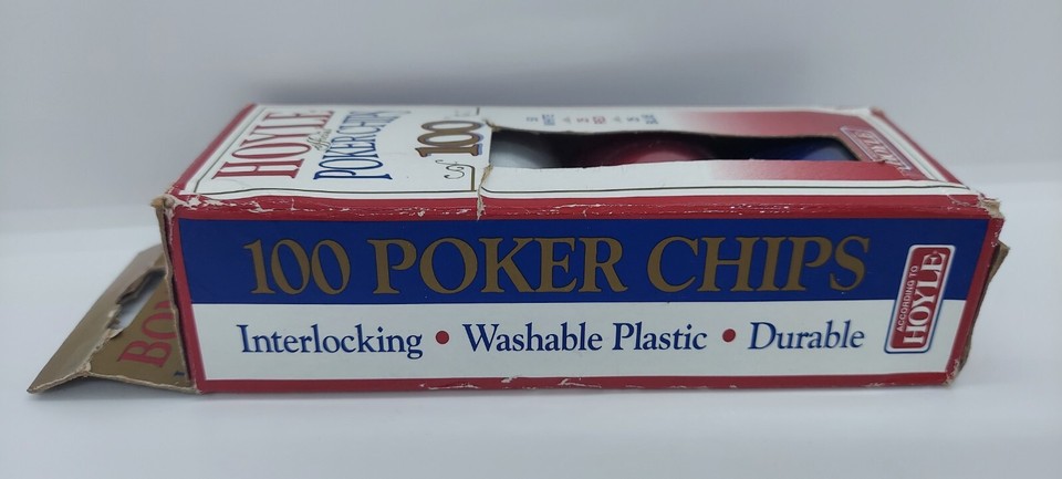 Vintage Hoyle Plastic Red, White & Blue Poker Chips 1998 | eBay
