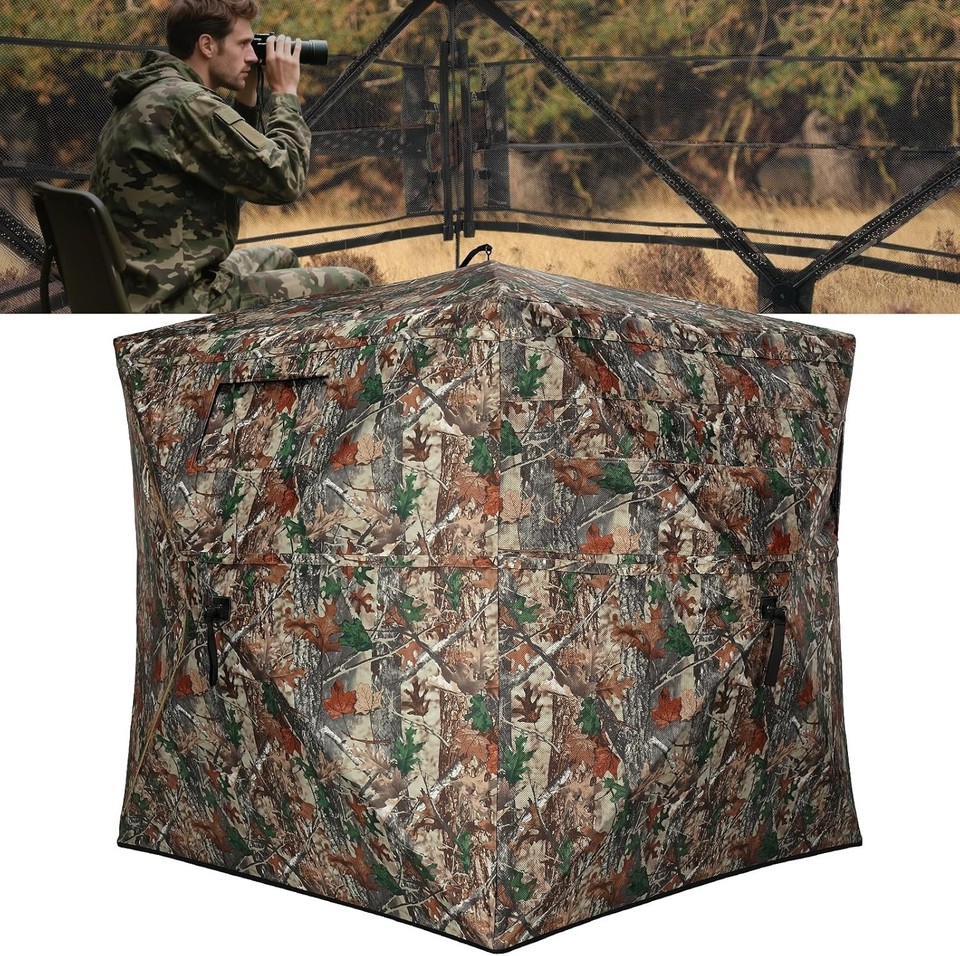 Hunting Blind With Carrying Bag 270 360 Degree See Through Ground
