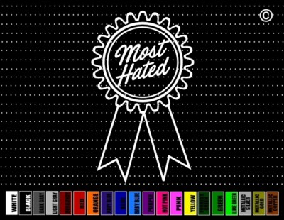 Most Hated #4 Street Racing Drag JDM KDM Muscle Car Sticker Window ...