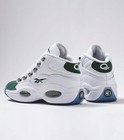 Mens Reebok QUESTION MID Shoes White Green Basketball Iverson Sneakers ...