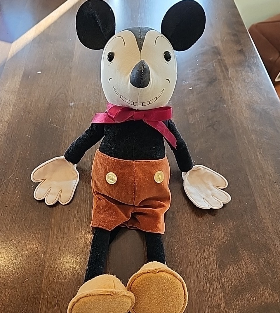 Mickey Mouse Posable Young Epoch Plush Doll 1930s Reproduction Disney ...
