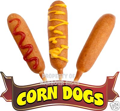 Corn Dogs Decal 14" Hot Dogs Concession Food Truck Restaurant Cart ...