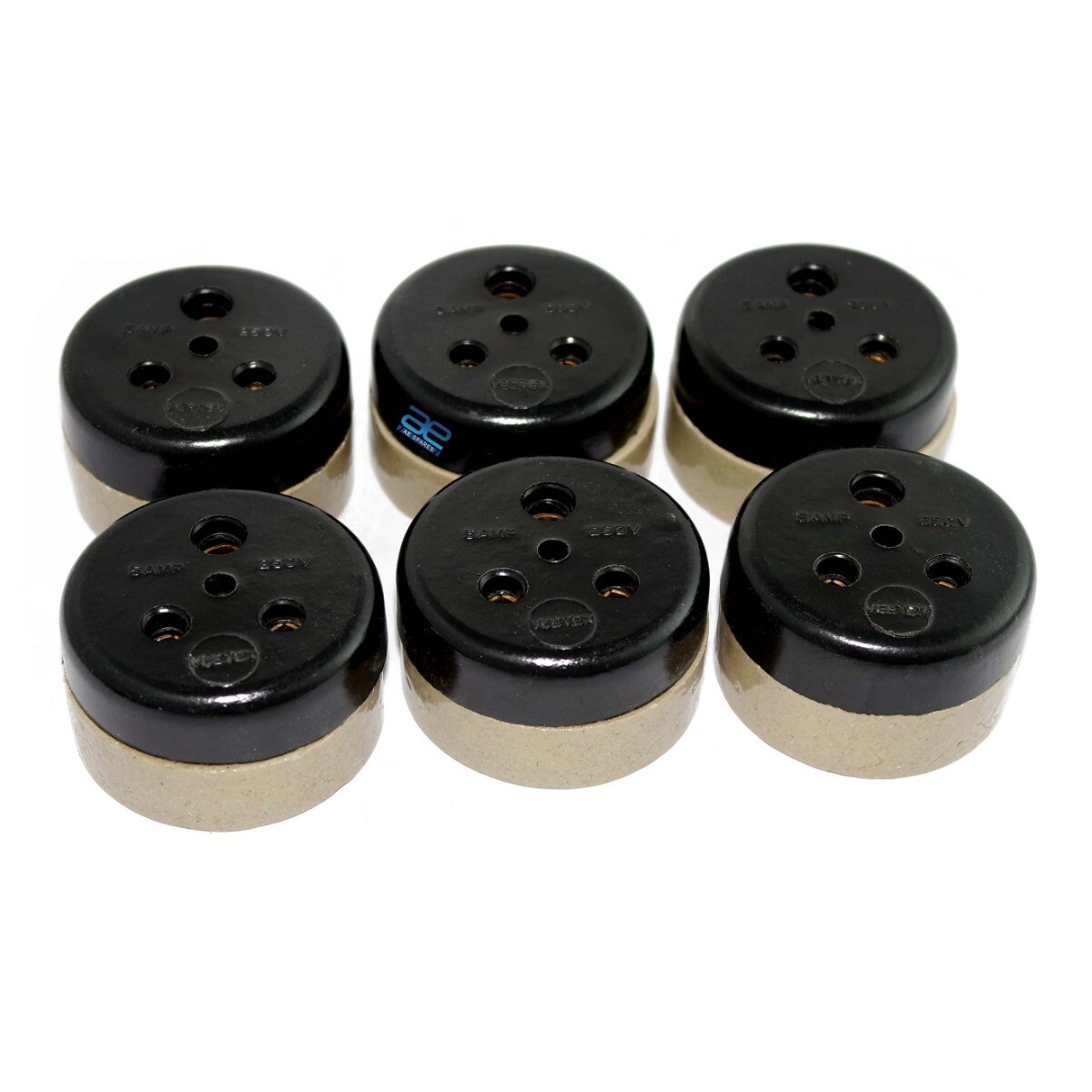 Vintage Bakelite Porcelain Ceramic Electric Plug Socket 5 Amp 240V x 6 ...