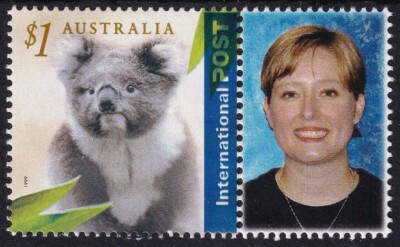 AD999) Australia 2001 $1 International Post Greetings provisional with ...