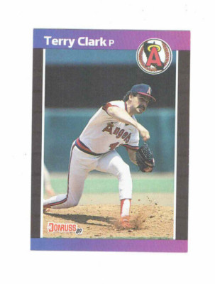 Terry Clark California Angels Pitcher #607 Donruss 1989 #Baseball Card ...