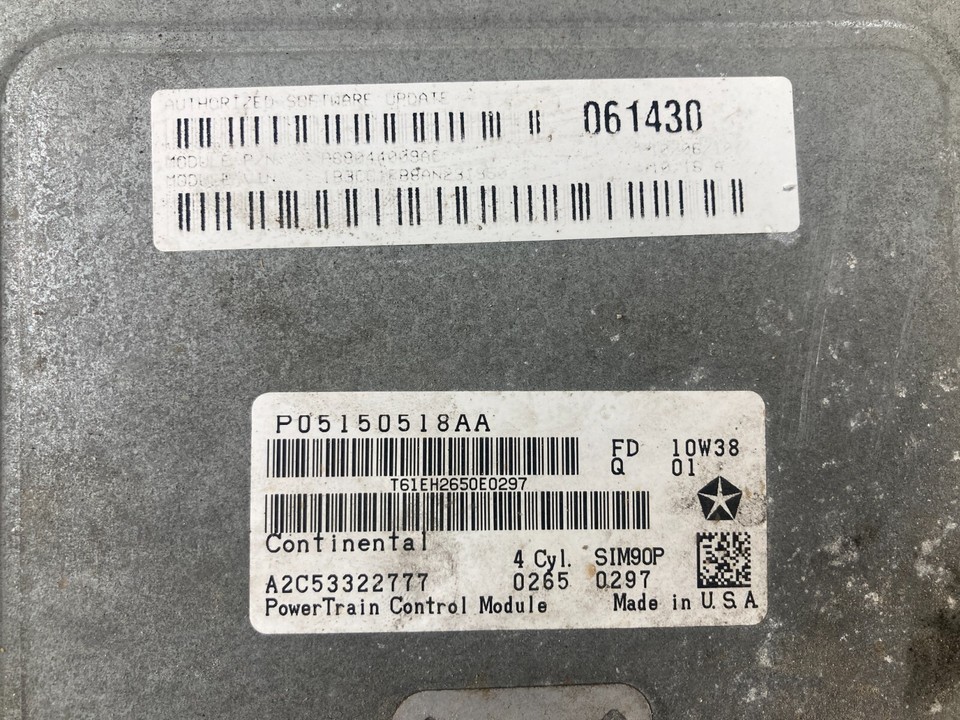 08-10 Dodge Avenger Sebring 2.4L Engine Computer Control Module ECU ECM ...