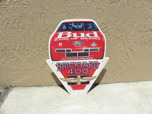 Inaugural 1994 Brickyard 400 BILL ELLIOTT Metal Sign NASCAR Budweiser ...