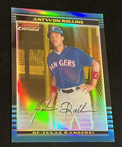 2002 Bowman Chrome Antwon Rollins Gold Refractor /50 Texas Rangers #183 ...