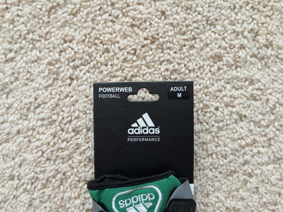 NEW Adidas POWERWEB Football Receiver Gloves adult Green Black | eBay