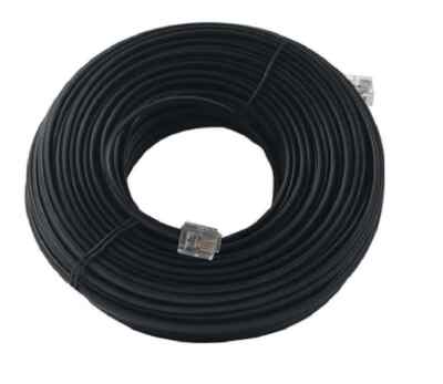 35 Feet Modular Phone/Telephone Wire Line Cord/Cable RJ11 6P4C, BLACK ...