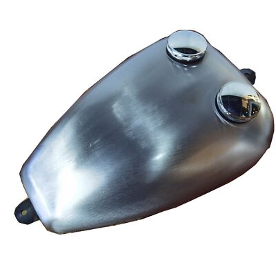 Motorcycle Universal Handmade Petrol Gas Fuel Tank Silver Modified ...