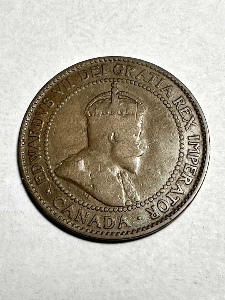 1908 Canada Large Cent King Edwards VII KM#8 Copper Penny BN VF-XF | eBay