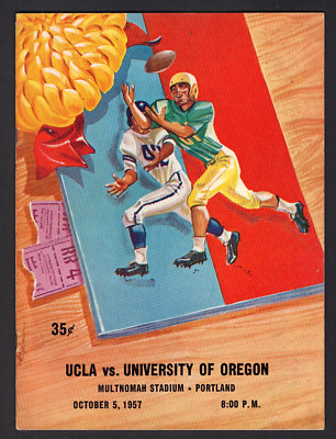 1957 UCLA VS. UNIVERSITY OF OREGON COLLEGE FOOTBALL GAME PROGRAM | eBay