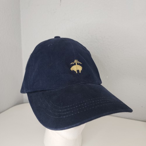 Brooks Brothers 346 Navy Cotton Baseball Hat Golden Logo Cap Adjustable ...