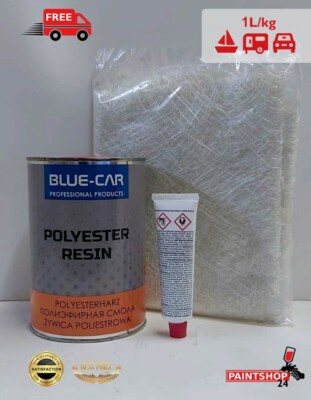 Polyester Resin Hardener Repair Kit Set All in One 1L/kg Glass Fibre ...