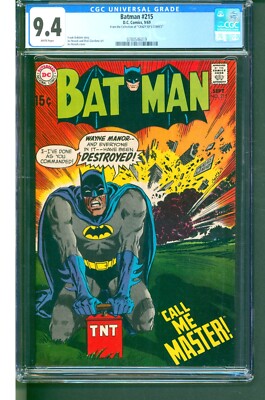 BATMAN #215 CGC 9.4 NM BRIGHT WHITE PAGES! SUPER SHARP COPY! | eBay