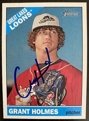 Grant Holmes Auto Signed 2015 Topps Heritage Minors #96 In Person | eBay