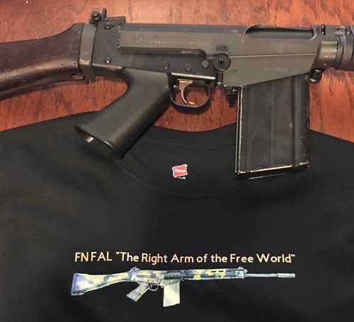FN FAL T Shirt The Right Arm of the Free World Rhodesian Camo Selous ...
